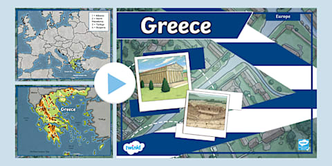 Simple Map of Greece Colouring Page