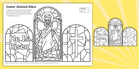 Church Stained Glass Window Suncatcher | Twinkl Crafts