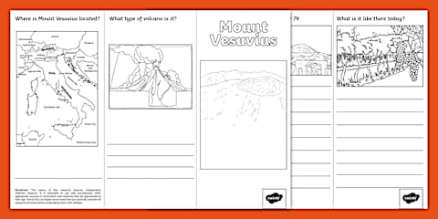 Draw Mount Vesuvius Worksheet