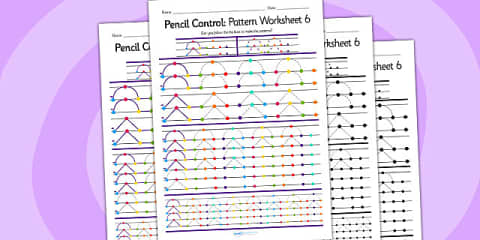 Pencil Control Pattern Worksheet 5 - fine motor skills, pattern