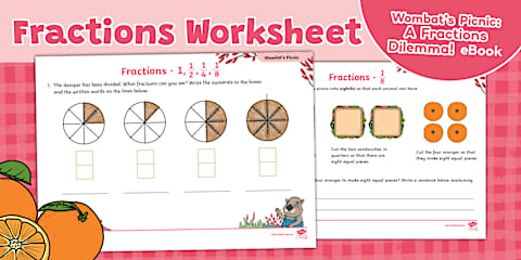 Fun Food Fractions Activity Sheet