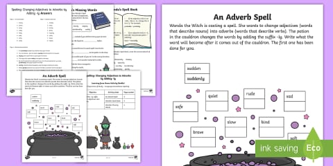 Adding 'ly' Spelling Activity