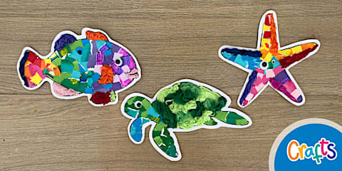 Under The Sea Silhouette Painting | Under The Sea Crafts