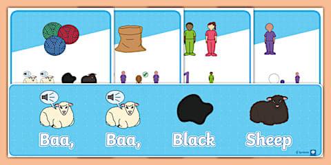 Twinkl Symbols: Baa Baa Black Sheep Nursery Rhyme PowerPoint