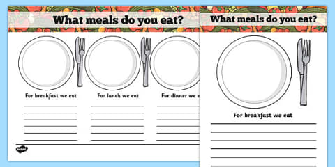 Plantilla de escritura de subtítulos de fotos de comidas equilibradas ...