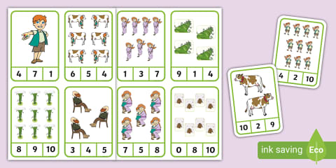 Jack and the Beanstalk Counting in Multiples of 10 Strip