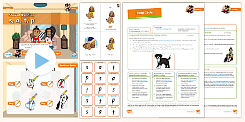 Twinkl Phonics ‘s', 'a', 't', 'p' - Level 2 Week 1 Student Workbook