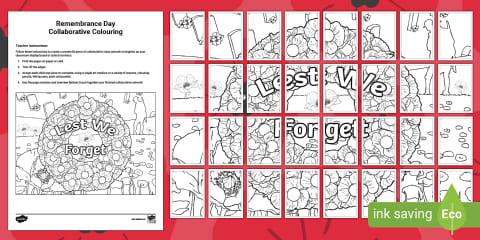 Remembrance Day Collaborative Colouring