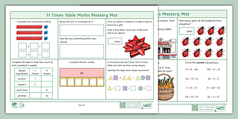 11 Times Tables Maze