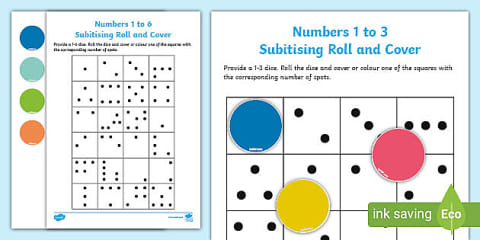 Subitising Numbers to 10 Bingo