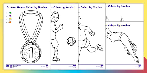 EYLF Olympics Colour by Number
