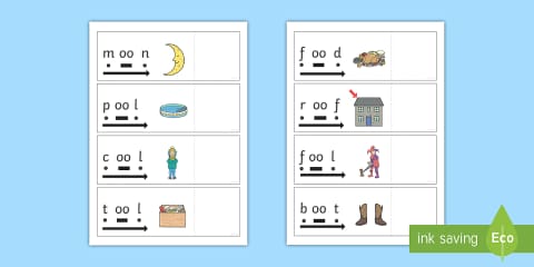 Long oo, Short oo and ar Sorting Cards Activity