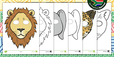 Animal Role Play Mask Templates