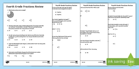 Fourth Grade Fractions Assessment