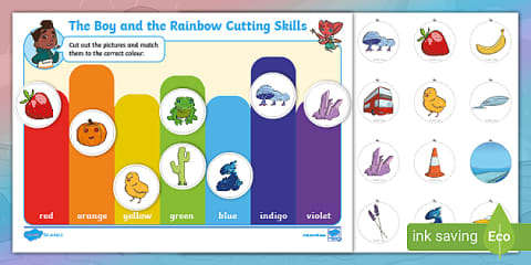 The Boy and the Rainbow Handwriting Worksheets