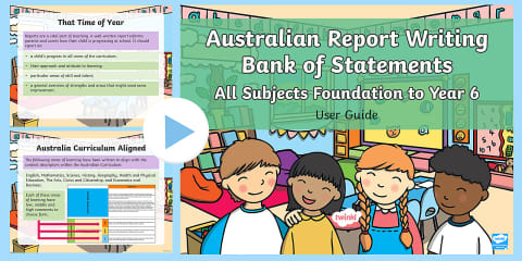 General Report Writing Comments - All Subjects Year 1 to 6
