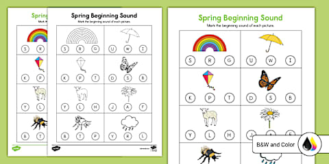 Spring Listen and Follow the Directions Activity