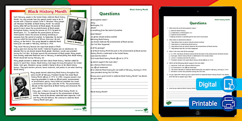 Black Heroes Fact Cards for 6th-8th Grade