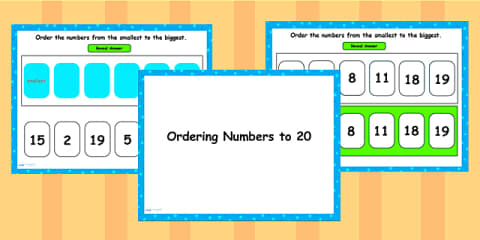 Ordering Numbers 0-10 and 0-20 Flipchart