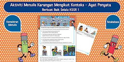 Aktiviti Membina Ayat Berdasarkan Gambar - Suku Kata KVK KVV