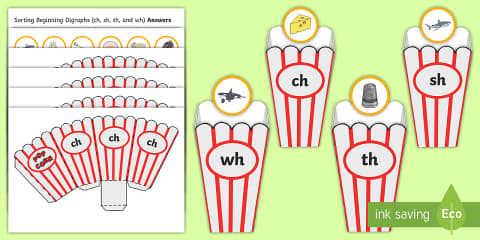 Grade 2 Phonics: sh, ch, and th Sorting Cards