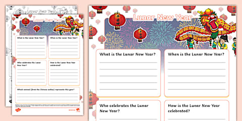 Lunar New Year Recipe Book (Ages 5 - 7)