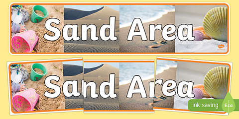 Sand Area Vocabulary Display Photos