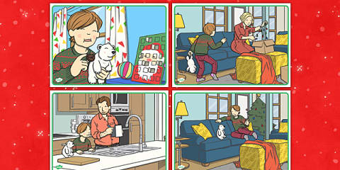 Christmas Story Sequencing Strips