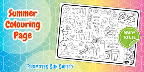 Sun Safety Colouring Sheets