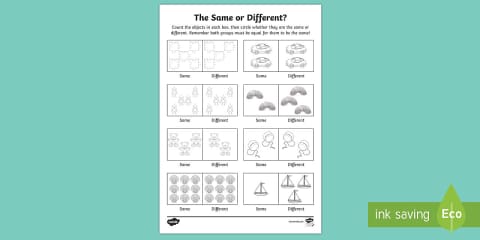 Picture Comparison Cards (Same and Different)