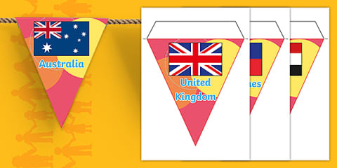 Mixed Languages Hello Bunting - Twinkl Classroom Bunting