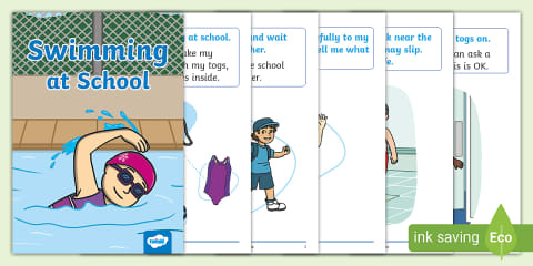 Swimming Visual Routine Cards