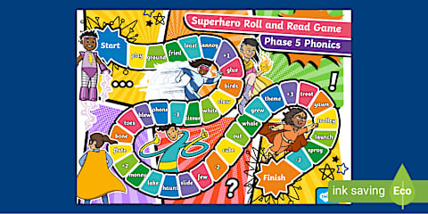 Split Digraphs Phonics Phonopoly Board Game