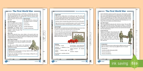 LKS2 Remembrance Day: The First World War Centenary Reading ...