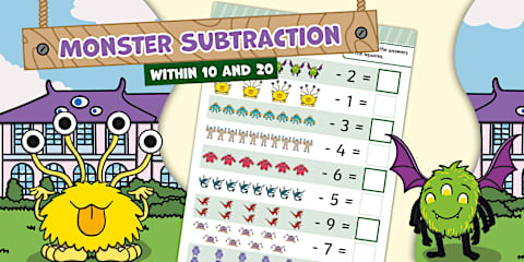 First, Then and Now Spring Subtraction Stories