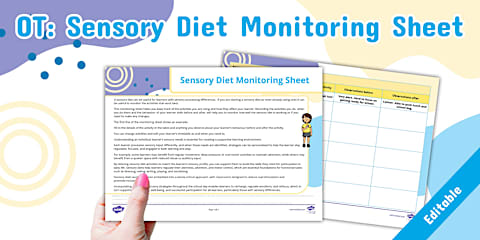 Sensory Diet Template | for Non-Verbal Learners