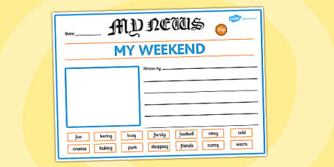 My Weekend Recount Snapshots Writing Frames - KS1 Resources