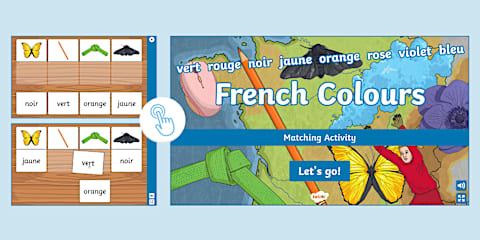 French: Colours Interactive Matching Game