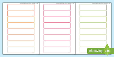 Tray Labels - Editable