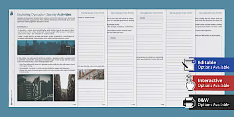 Year 9 - Year 10 English Dystopian Fiction Lesson 1: Intro