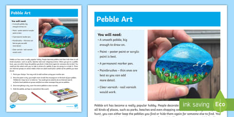 Pebble Art Activity Template