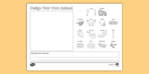 Design a Creature for a Habitat Worksheet