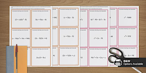 Factorising Matching Pairs Activity