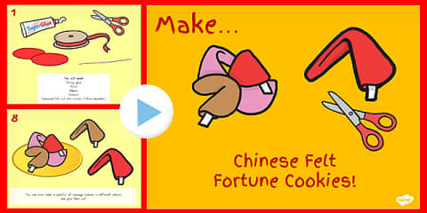 Chinese New Year Felt Fortune Cookies Activity Instructions PowerPoint