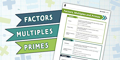 Factors and Multiples Display Poster