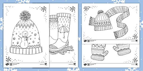 Hello Winter! Colouring Pages