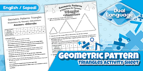 Grade 4 Maths - Term 3 - Geometric Patterns: Hexagons Activity Sheet ...