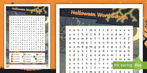 French: Halloween Word Mat