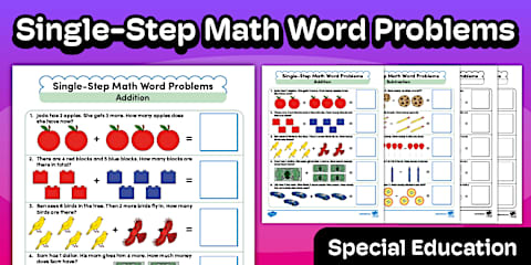 Kindergarten Addition and Subtraction Word Problems With Pictures