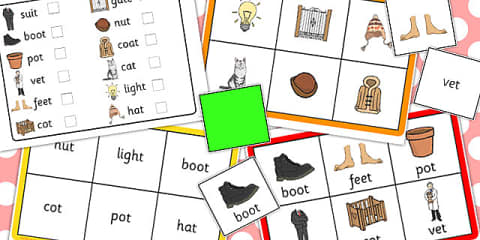 Spot the Same /t/ Word Final Sound Game